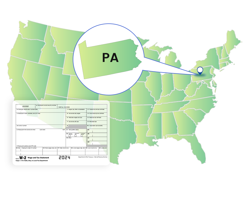 Pennsylvania W-2 Form Filing Requirements for tax year 2024
